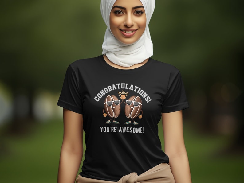 Congratulations Winner T-shirt, Funny Cartoon Coffee Beans Design ...
