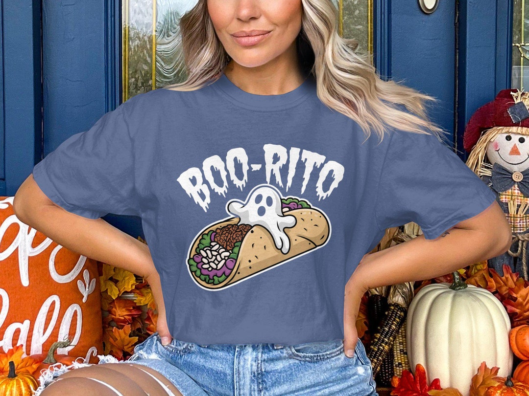 Funny Halloween Taco Ghost Shirt, Comfort Colors Top, Spooky Mexican ...