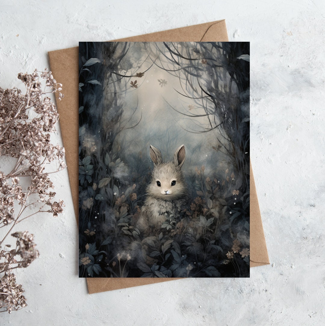 Bunny Rabbit Nostalgic Christmas Cards Christmas Card Set - Etsy