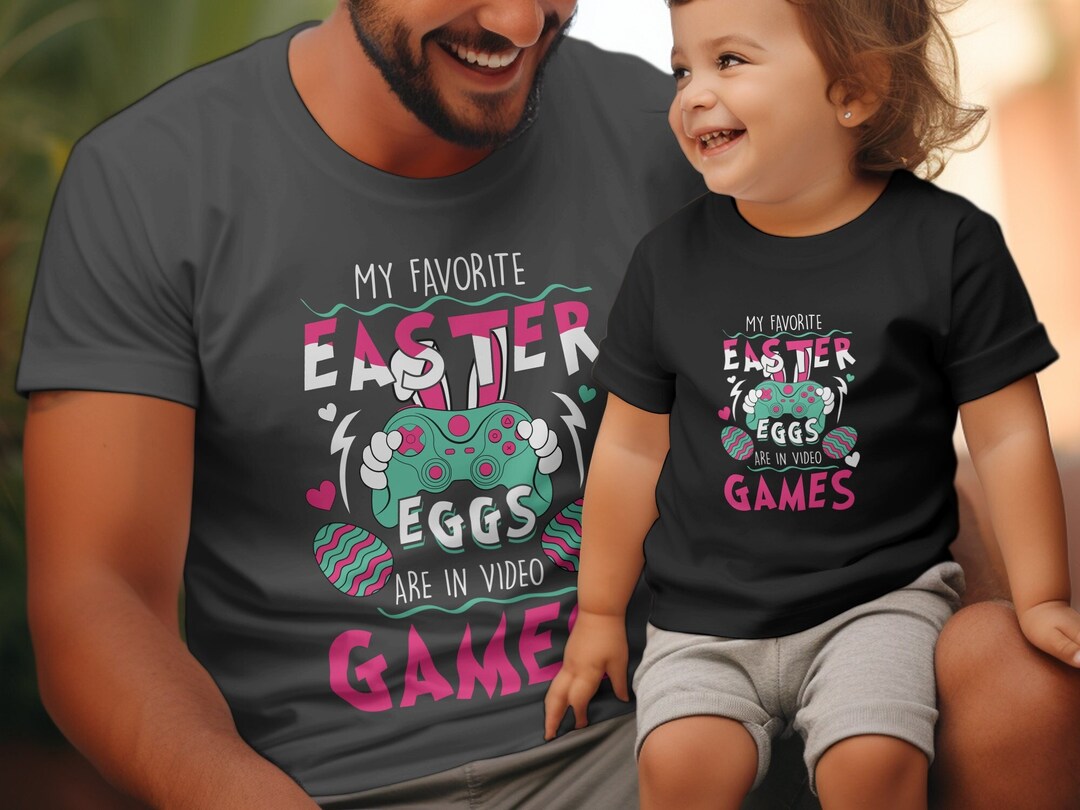 Gamer Easter T-shirt, 'my Favorite Easter Eggs Are in Video Games' Fun ...
