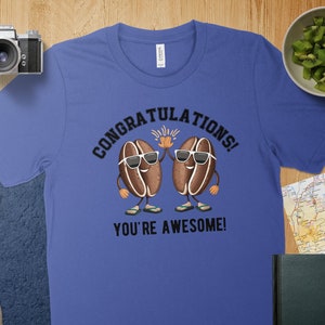 Congratulations Winner T-shirt, Funny Cartoon Coffee Beans Design ...