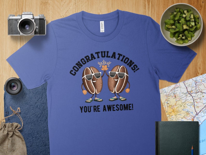 Congratulations Winner T-shirt, Funny Cartoon Coffee Beans Design ...