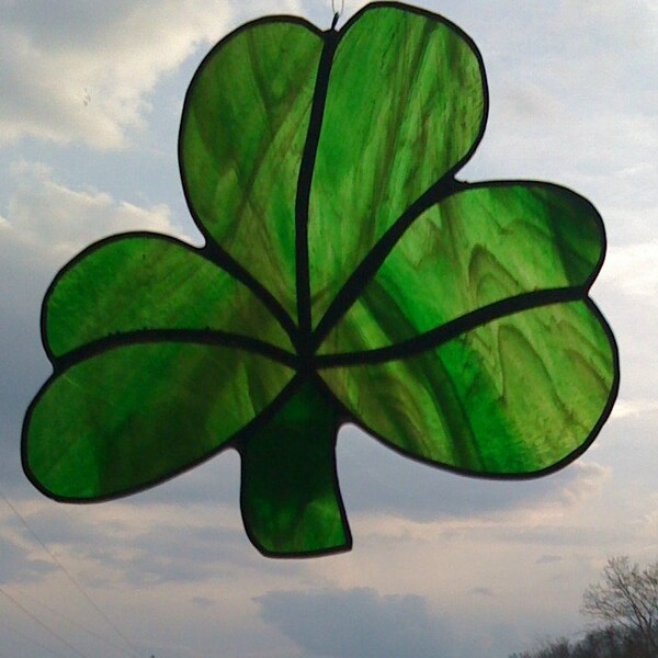 Shamrock Stained Glass Window Hanging - Etsy