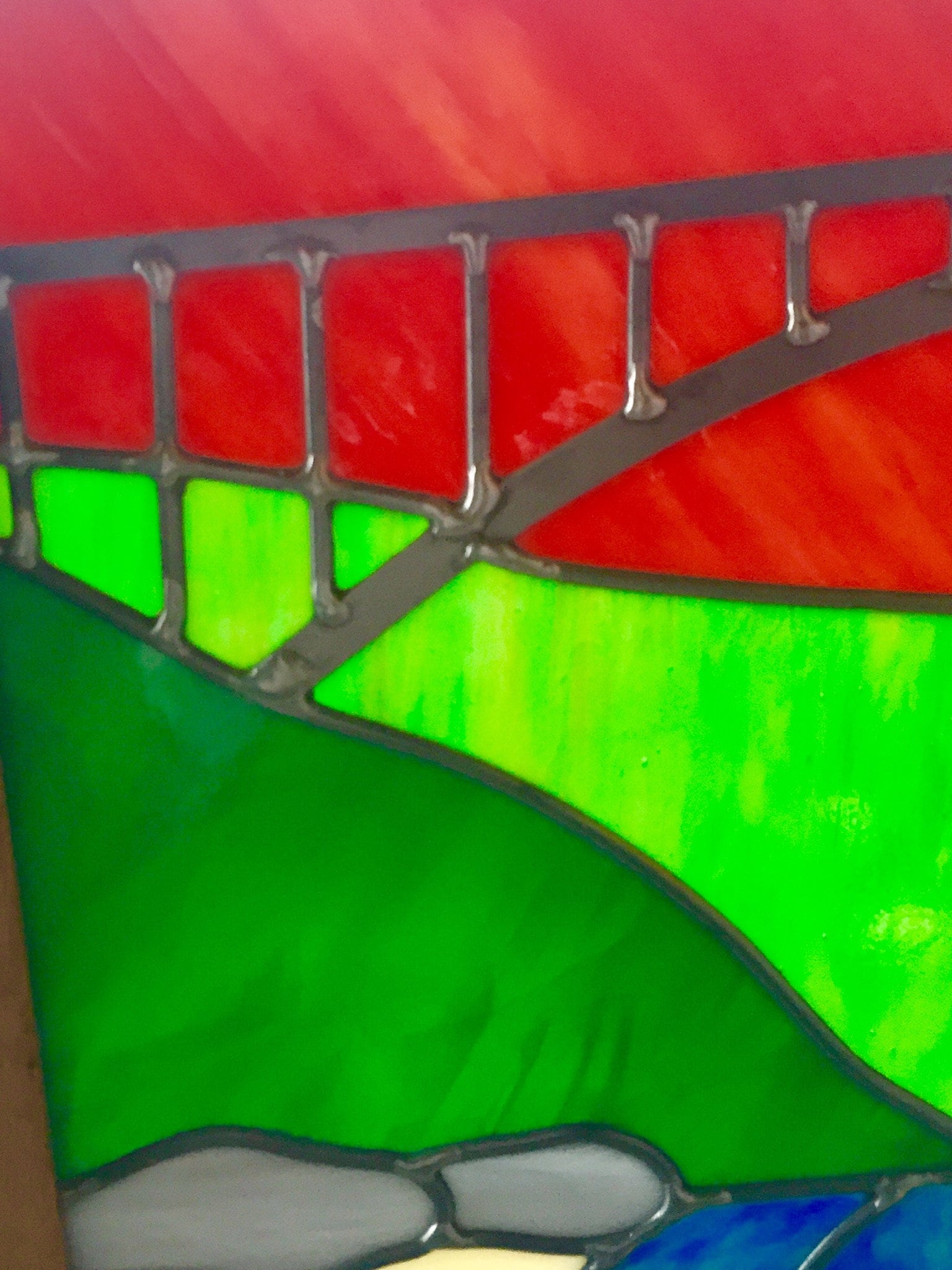 New River Gorge Bridge Sunset Sky Stained Glass Panel Framed - Etsy