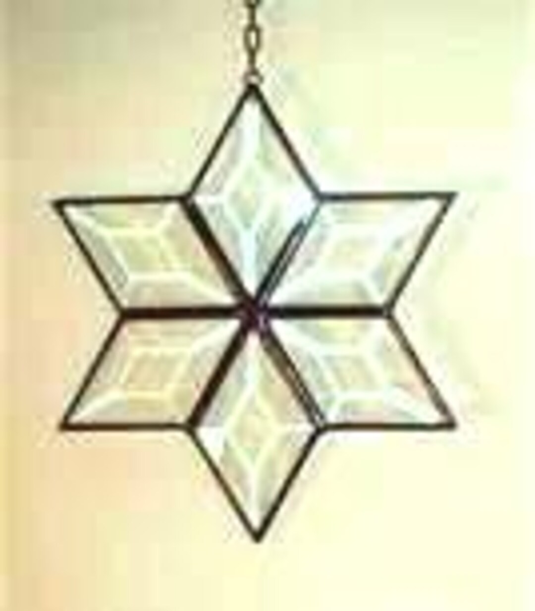 Stained Glass Bevel Star Ornament - Etsy