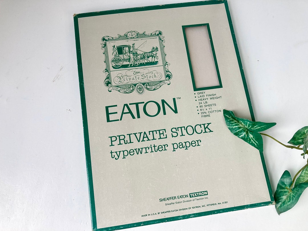 Box Eaton Typewriter Paper Stagecoach Graphics 17 Sheets Gray Cotton ...