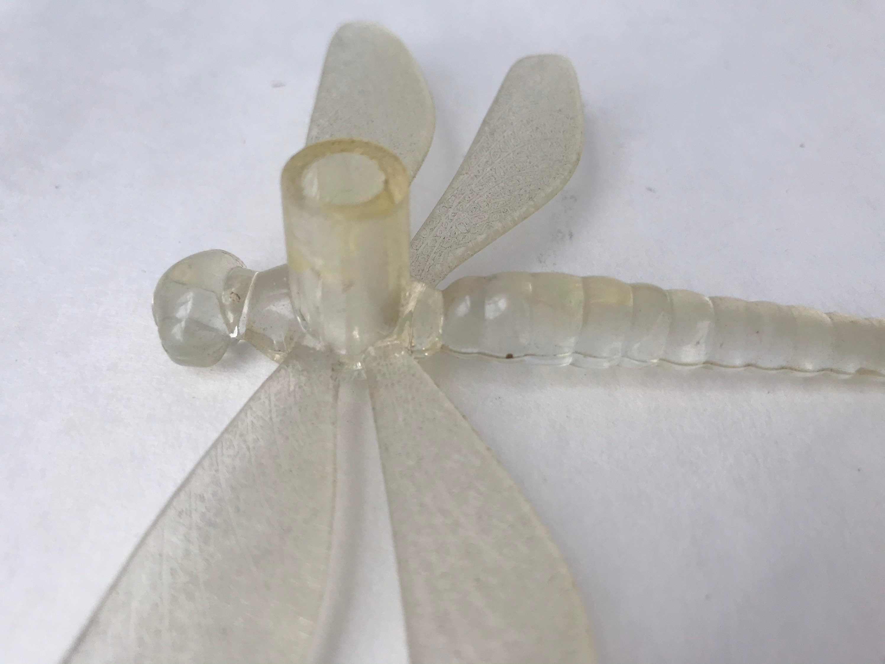 7 Clear Plastic Dragonflies Crafts Supplies 3 1/2 Garden Art | Etsy
