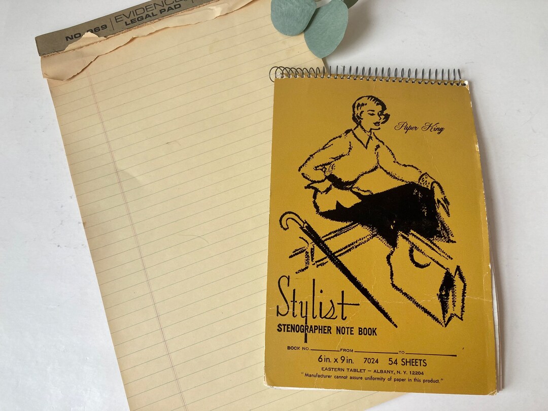 2 Lined Paper Tablets Partially Used Legal Size Pad & - Etsy