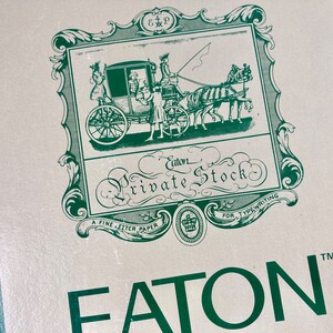 Box Eaton Typewriter Paper Stagecoach Graphics 17 Sheets Gray Cotton ...