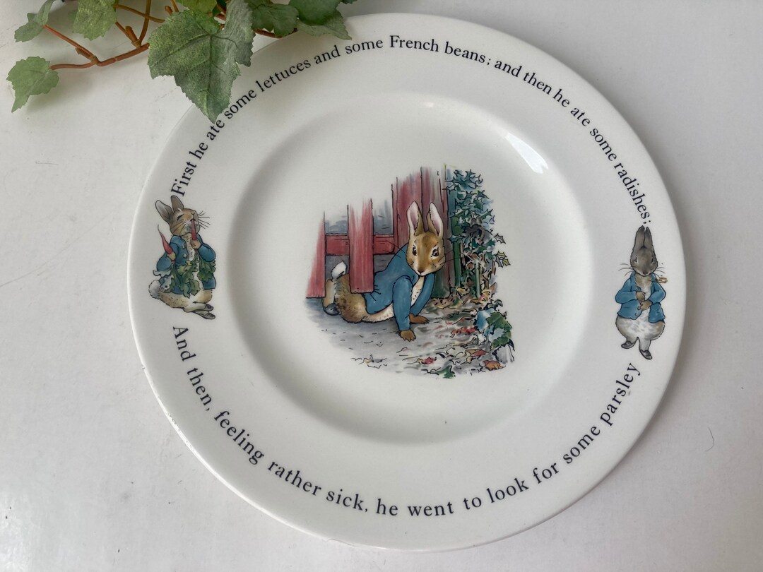 Peter Rabbit Plate Beatrix Potter Wedgwood of Etruria & Barlaston Child ...