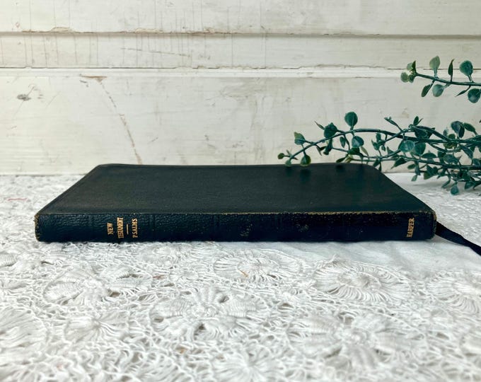 Black Leather New Testament & Psalms Bible KJV Ribbon Marker 5x7" Thin ...