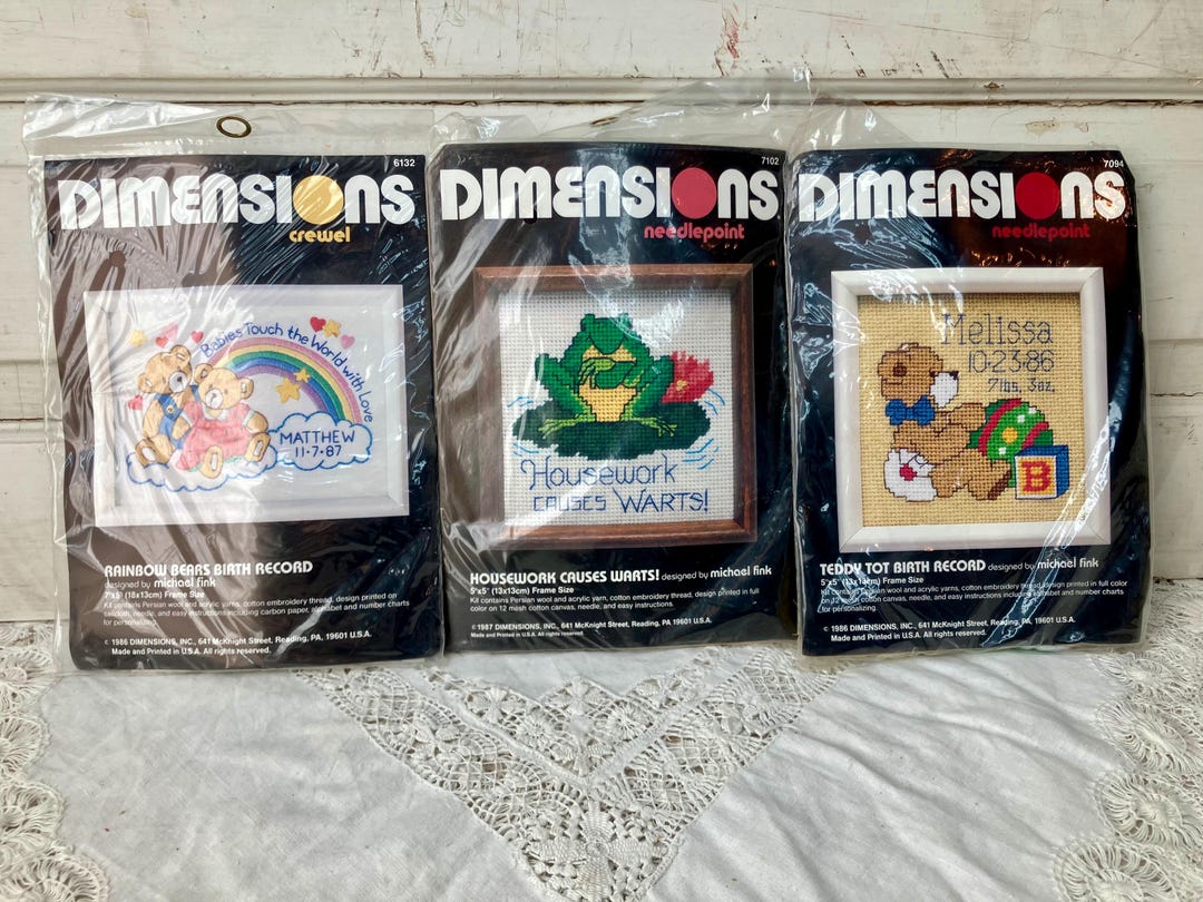 Choice 1 Dimensions 5" Picture Kit Needlepoint, Crewel Housework, Birth ...