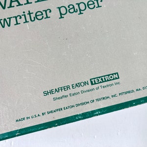 Box Eaton Typewriter Paper Stagecoach Graphics 17 Sheets Gray Cotton ...
