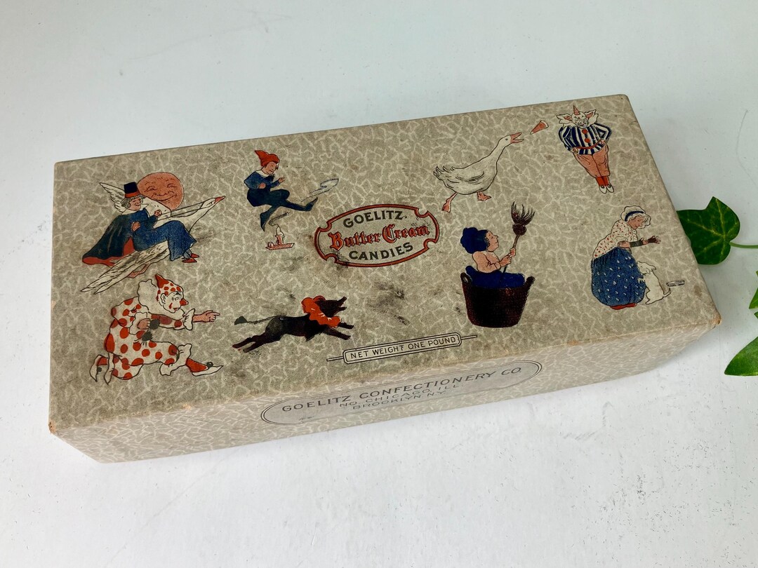 Goelitz Candy Box Nursery Rhyme Characters Graphics Empty Vintage ...