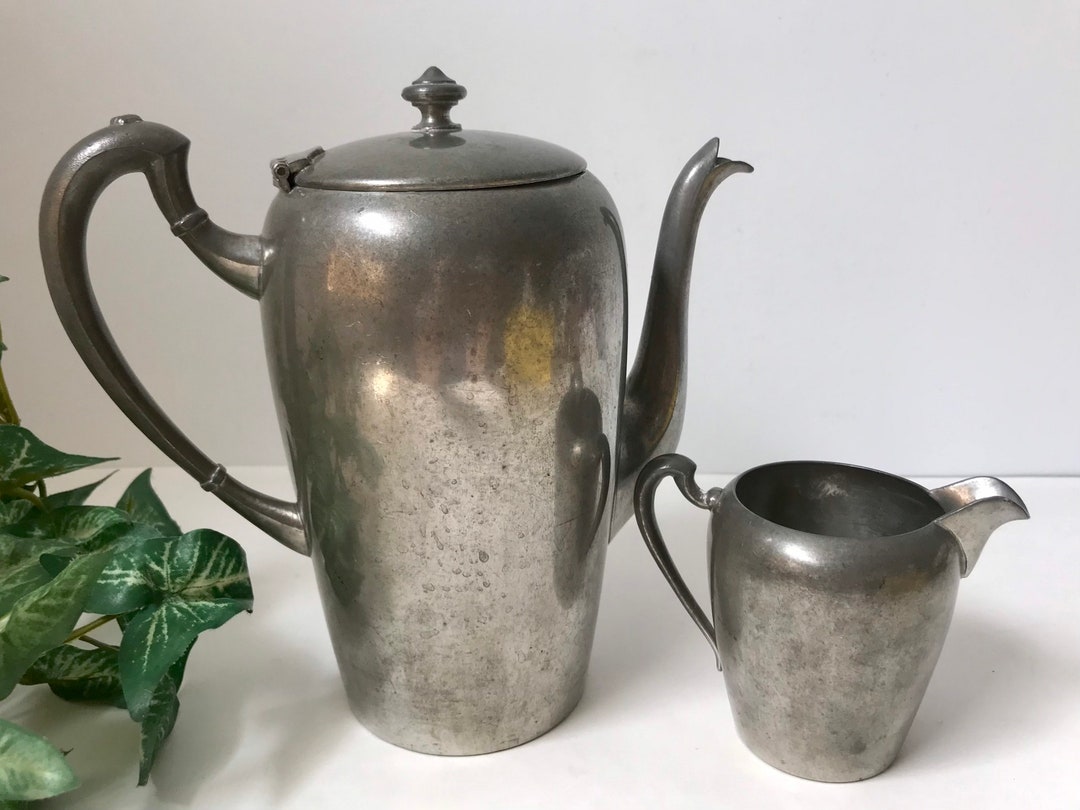 Teapot Creamer Set Pilgrim Solid Pewter 972 Silver Tone - Etsy