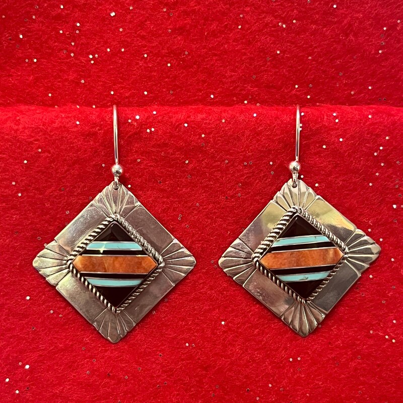 Native Inlay Earring - Etsy