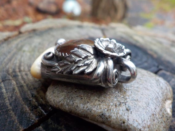 Vintage Sterling Spirit Guide Genuine Elk Deer Bugler… - Gem