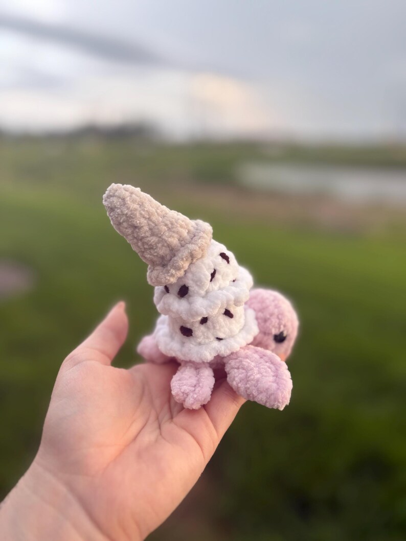 Handmade Ice Cream Cone Turtle | Gifts | Collect | Plush - Etsy