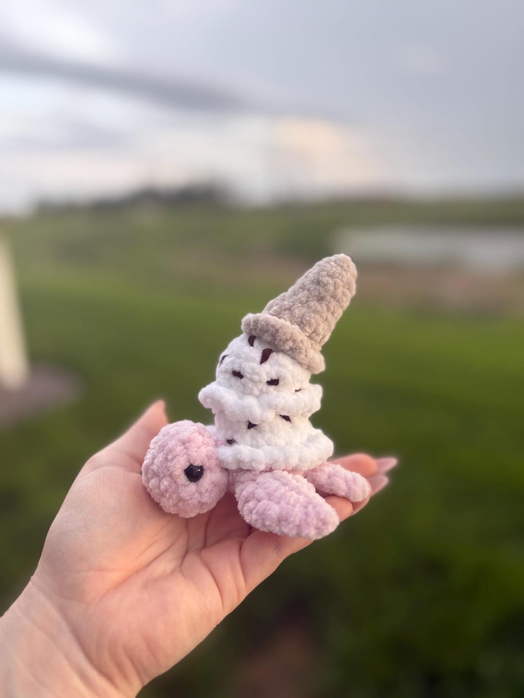 Handmade Ice Cream Cone Turtle | Gifts | Collect | Plush - Etsy