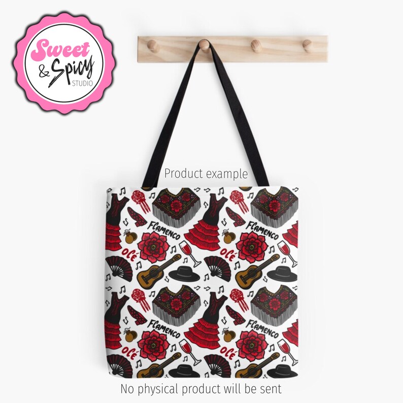 Hand Drawn Spanish Flamenco Dance Music Themed Seamless Surface Pattern ...