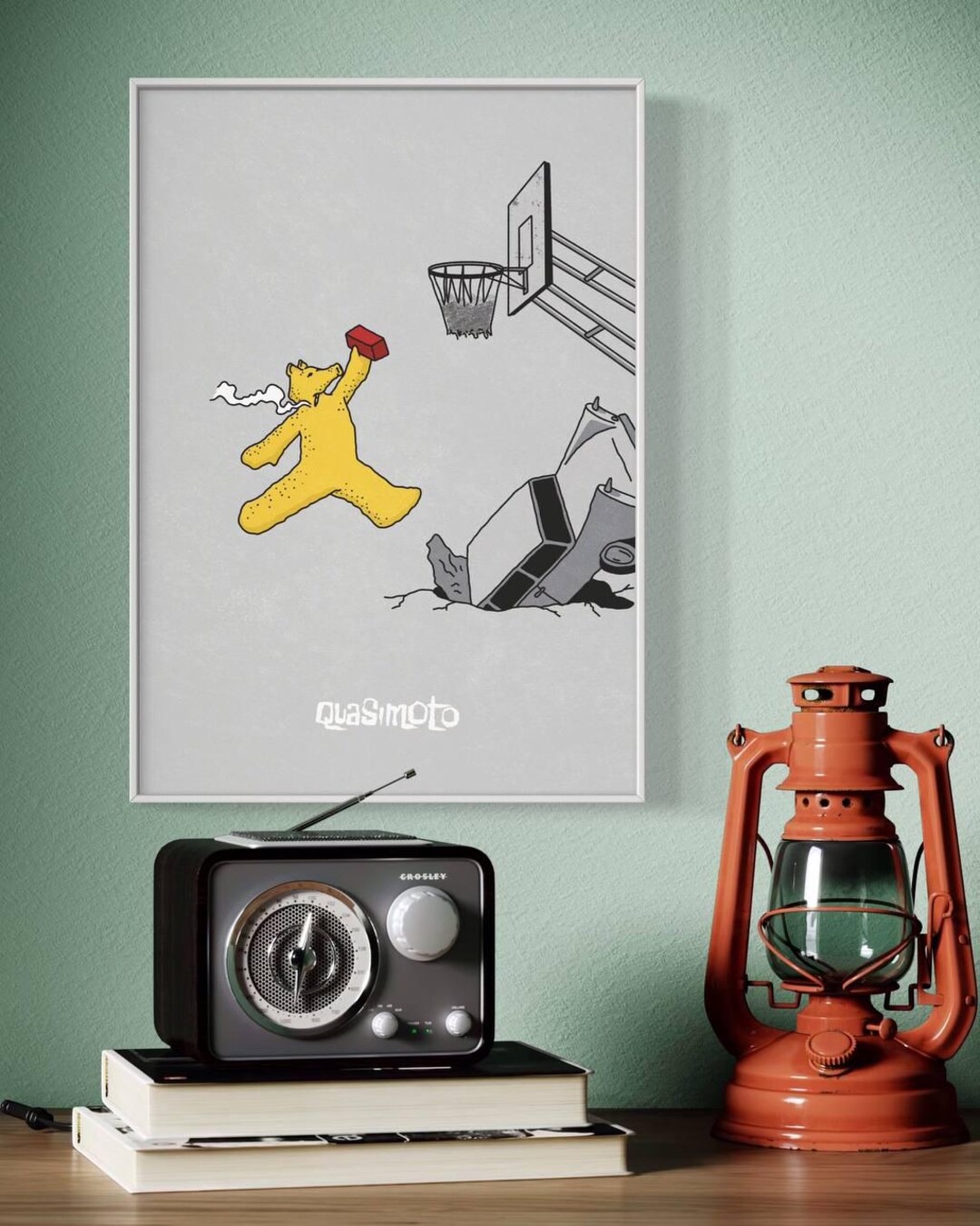 Quasimoto Inspired Lo Fi Poster, Yellow Cartoon Character Print, Hip ...