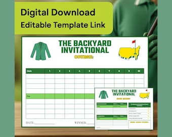 golf scorecard template editable