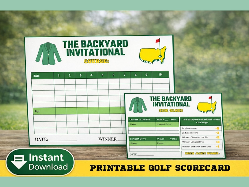 Printable Golf Scorecard Template – Editable Tournament Score Sheet ...