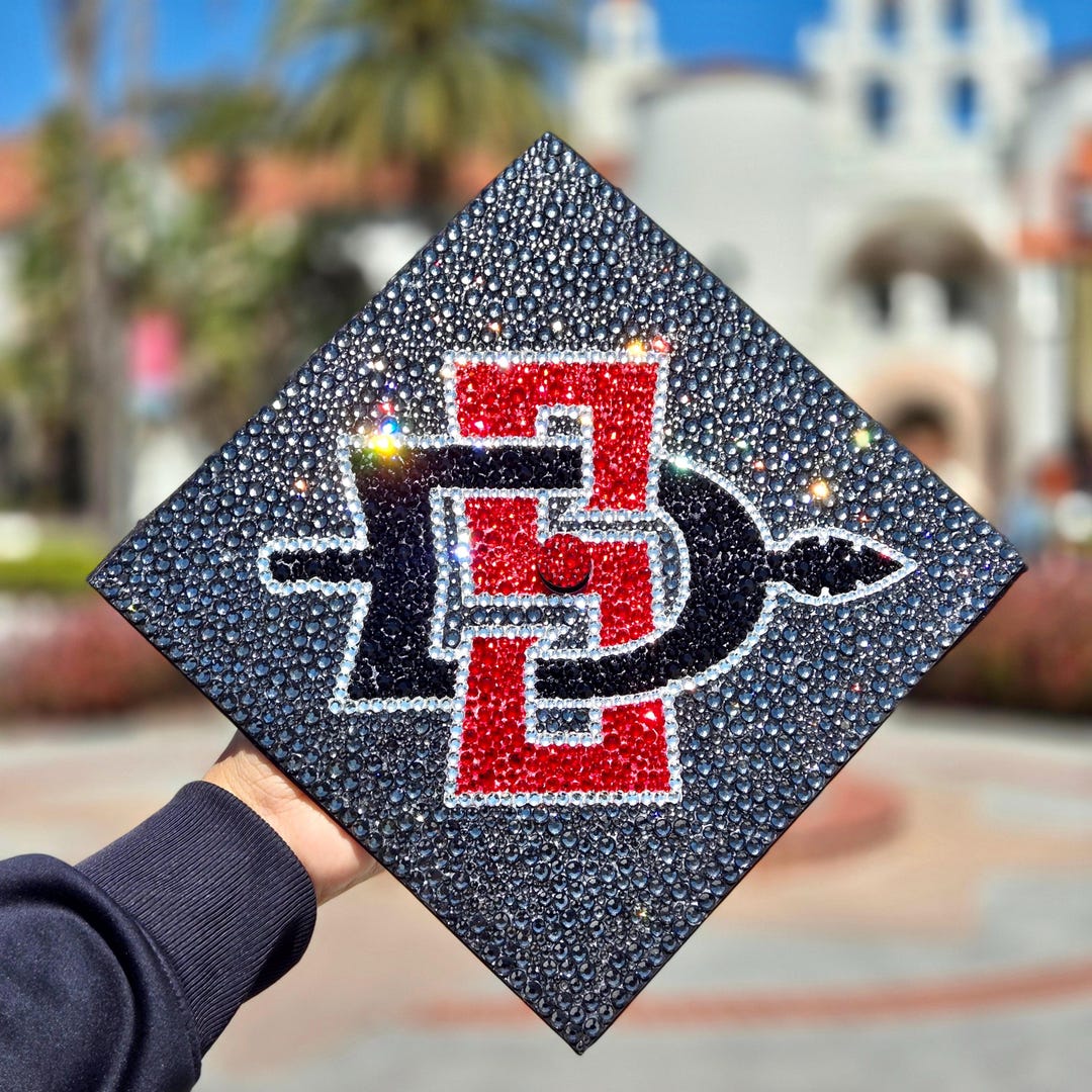 Graduation Cap Topper Custom Topper Rhinstone Bezazzeled Crystals, High ...