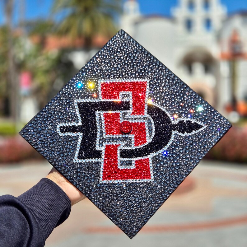 Graduation Cap Topper Custom Topper Rhinstone Bezazzeled Crystals, High ...