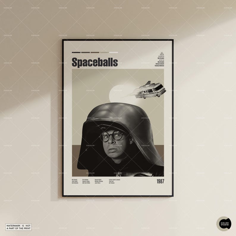 Spaceballs, Retro Movie Poster, Midcentury Modern, Retro Tv Show Poster ...