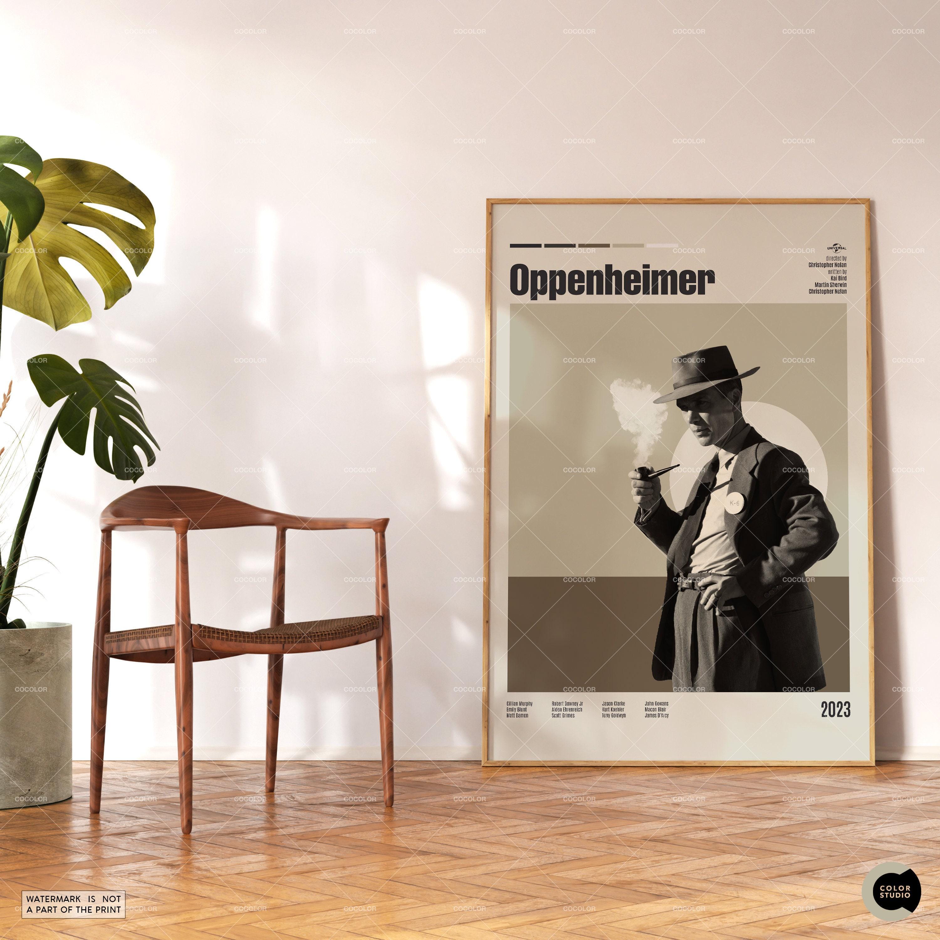 Oppenheimer, Christopher Nolan, Retro Movie Poster, Midcentury Modern ...
