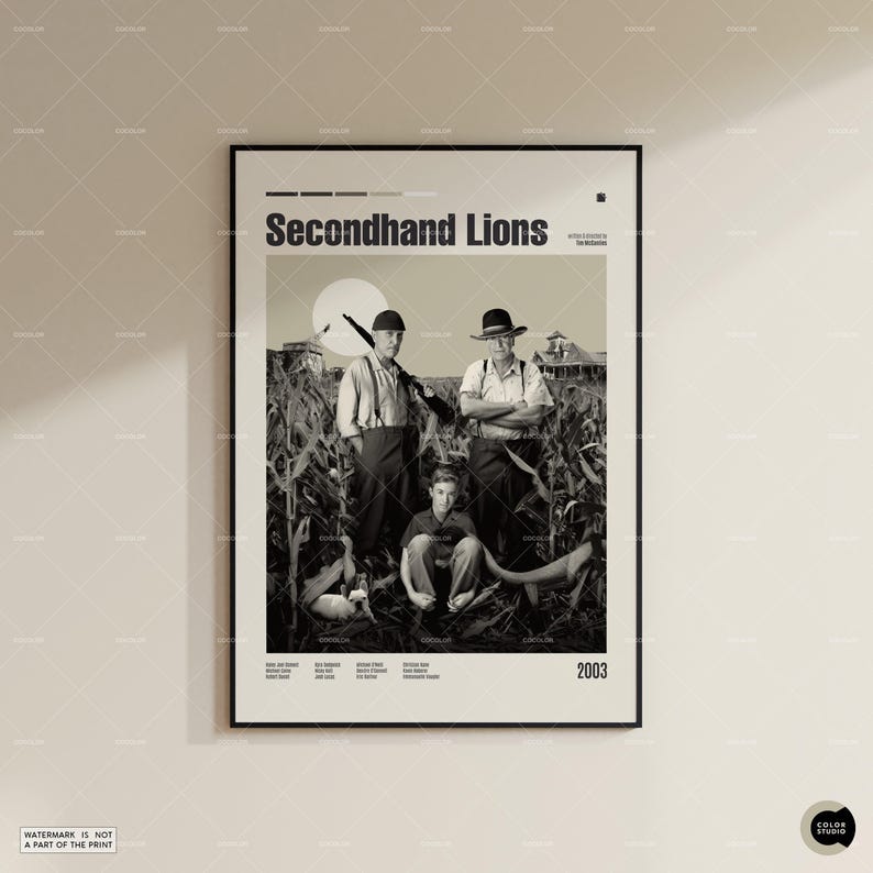 Secondhand Lions, Retro Movie Poster, Midcentury Modern, Retro Tv Show ...