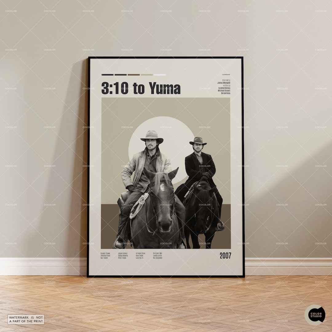 3:10 to Yuma, Retro Movie Poster, Midcentury Modern, Retro Tv Show ...