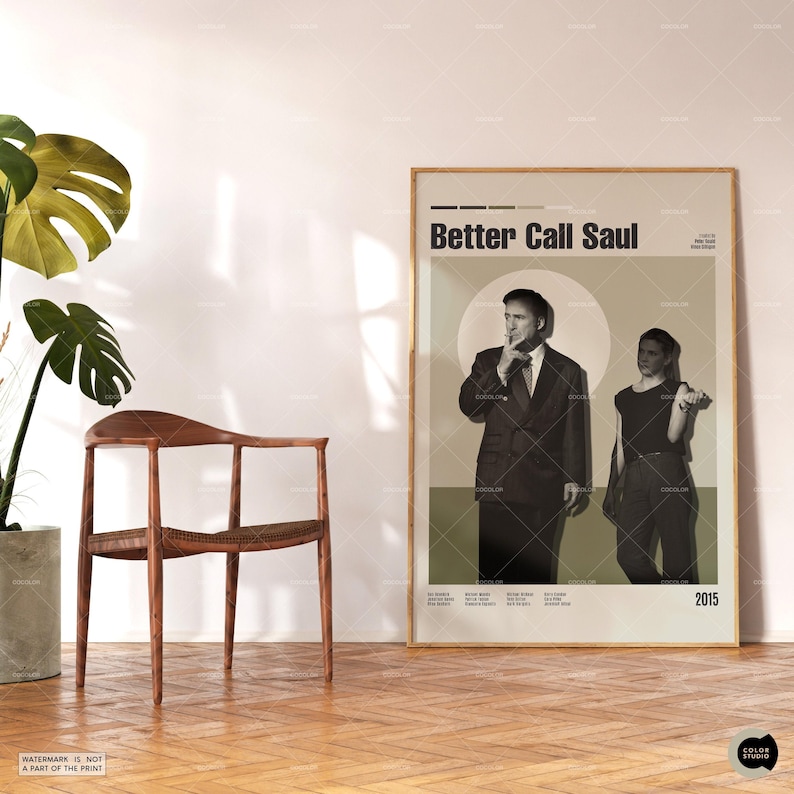 Better Call Saul, Vintage Movie Poster, Retro Modern Poster, Vintage ...