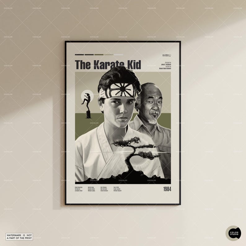 The Karate Kid, Retro Movie Poster, Midcentury Modern, Retro Tv Show ...
