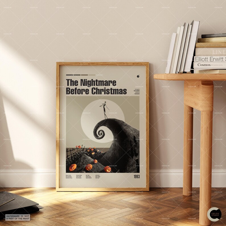 The Nightmare Before Christmas, Tim Burton, Retro Movie Poster ...