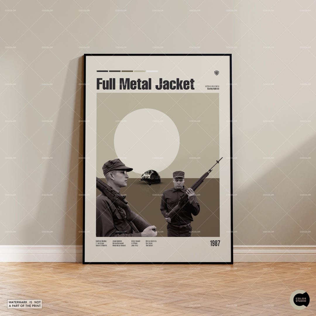 Full Metal Jacket, Retro Movie Poster, Midcentury Modern, Retro Tv Show ...