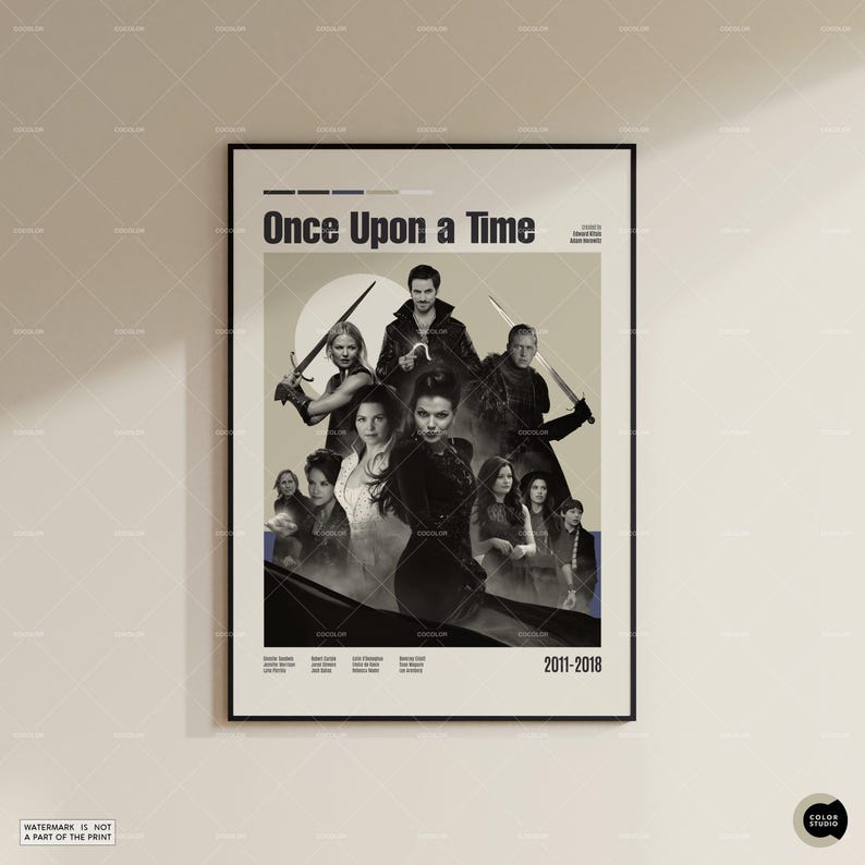 Once Upon a Time, Retro Movie Poster, Midcentury Modern, Retro Tv Show ...