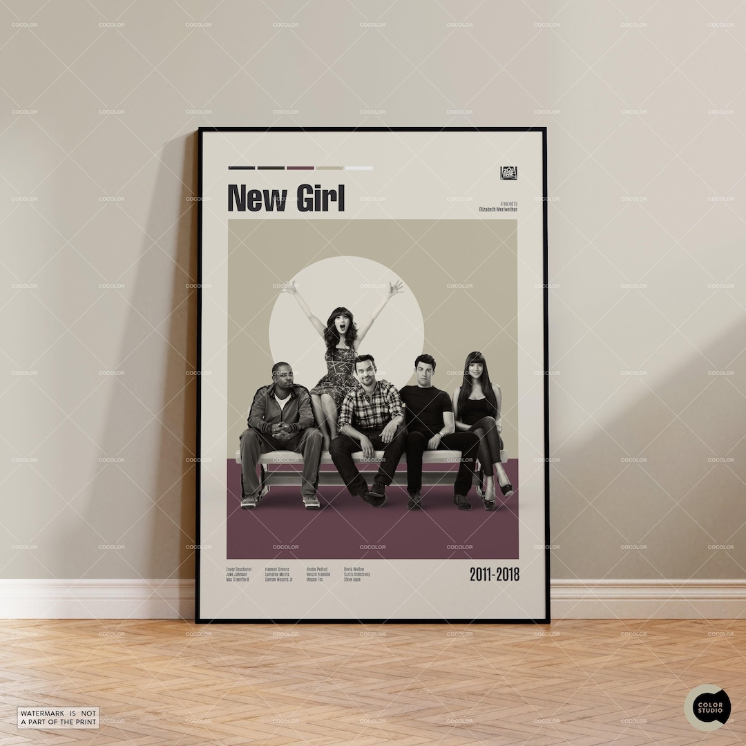 New Girl, TV Show Poster, Retro Movie Poster, Art Print Wall Decor ...