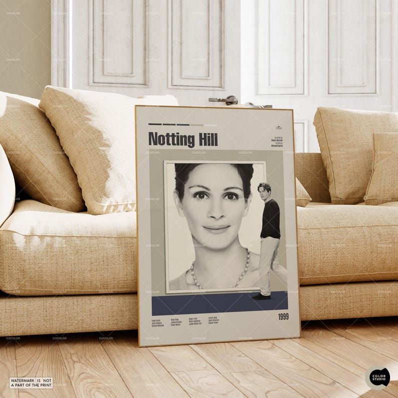 Notting Hill, Retro Movie Poster, Midcentury Modern, Retro Tv Show ...