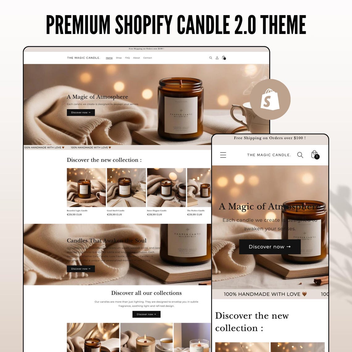 Candle Website Template, Candle Shopify Theme, Shopify 2.0 Theme ...
