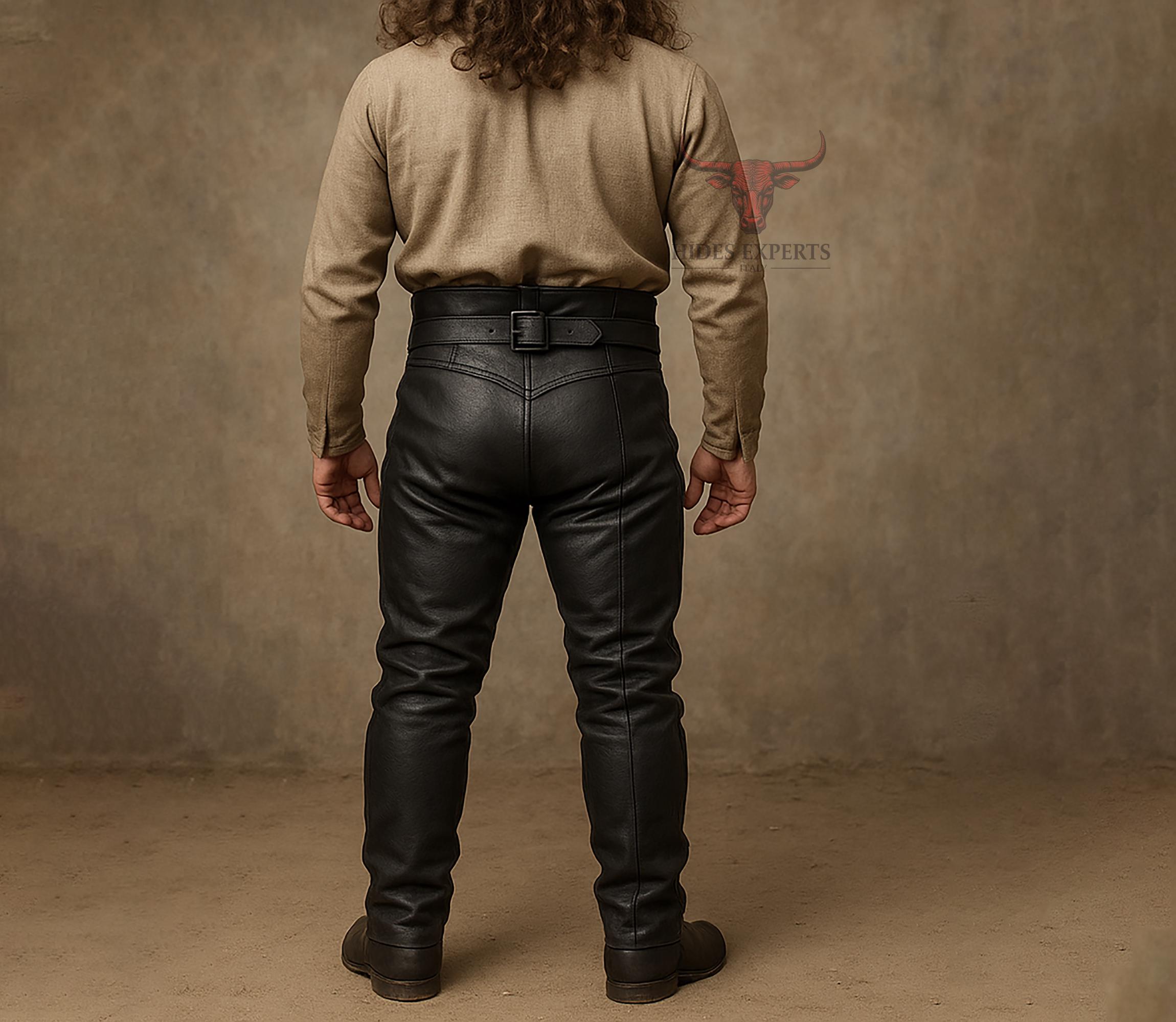 Custom Black Italian Leather Cosplay Pants - Handmade - Etsy