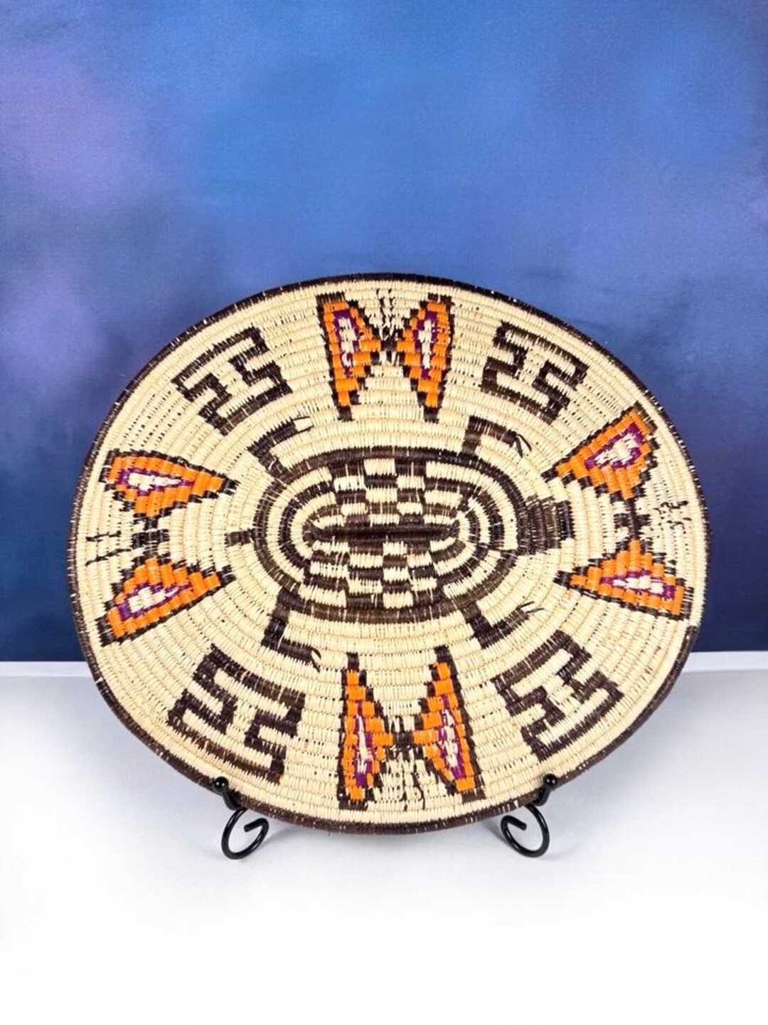 Panama Wounaan Embera Tribe Basket Indian Handwoven Tray Butterfly ...