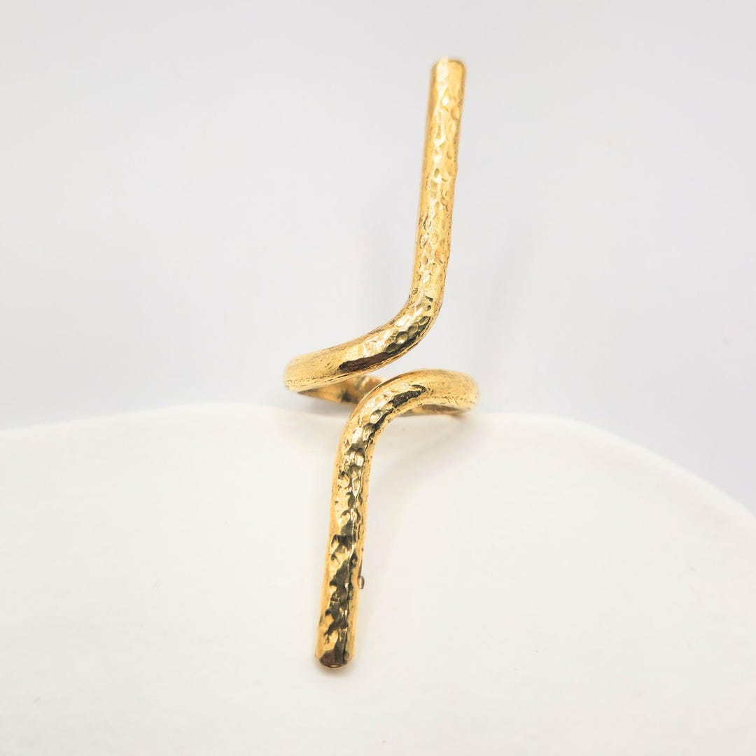 "rhythms of Africa" Ring - Minimalist Gold Jewelry - Hammered Bronze ...