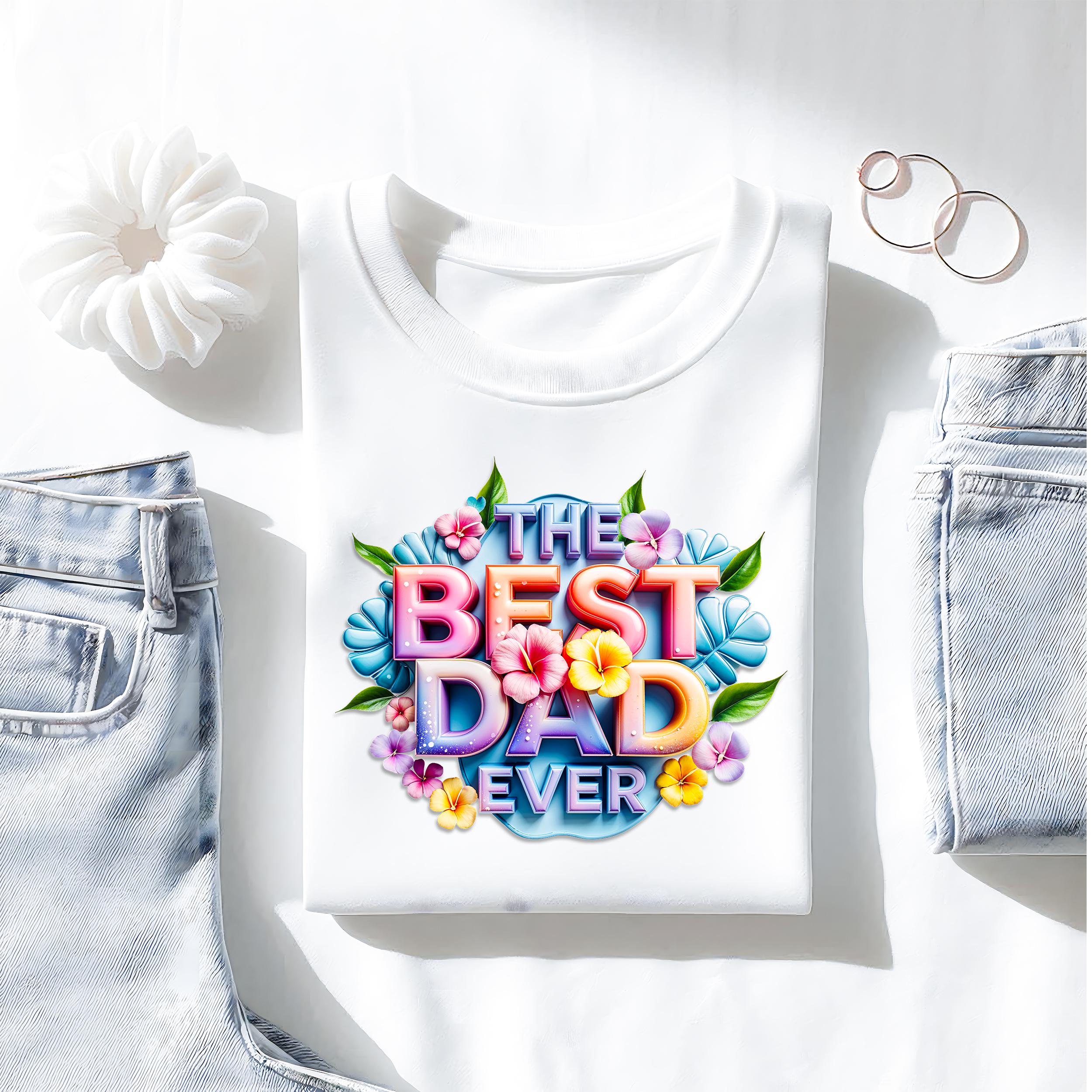 The 5 Best Dad Ever PNG | Father's Day Sublimation Clipart | Tropical ...