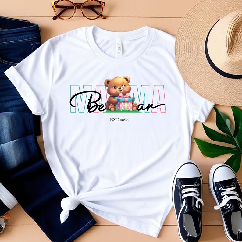 Mama Bear Mother's Day Gift 2025 PNG | New Mom Sweatshirt Mug Tumbler ...
