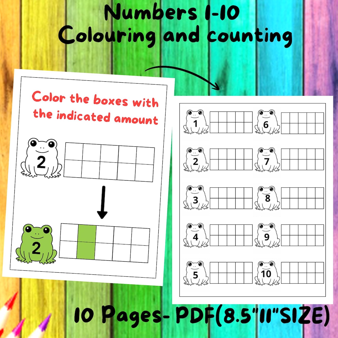 Numbers Coloring Book: Educational Printable PDF for Kids - Etsy