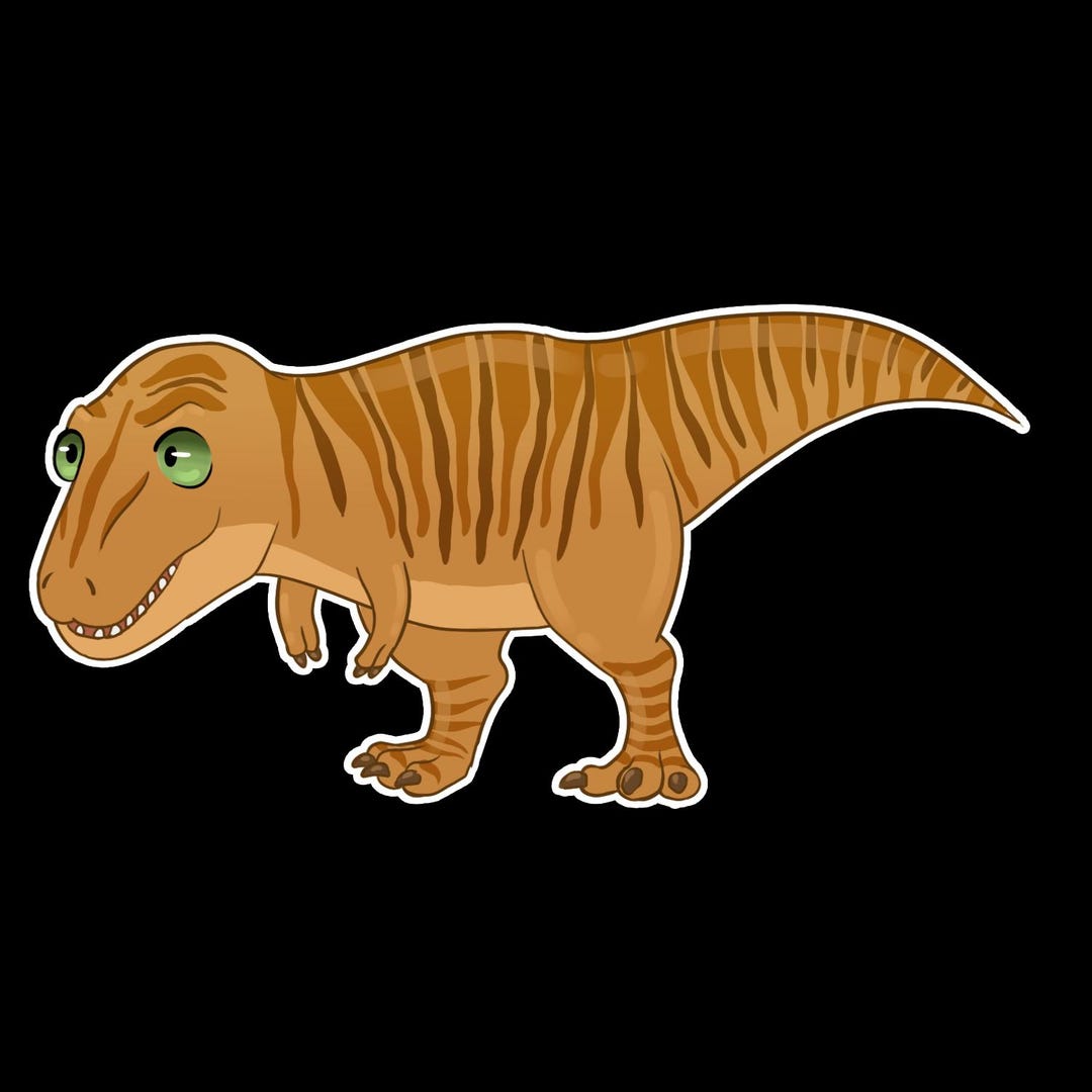 Cute T-rex Sticker - Etsy
