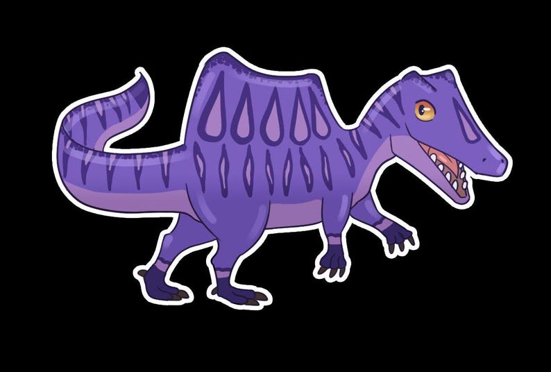Cute Spinosaurus Sticker - Etsy