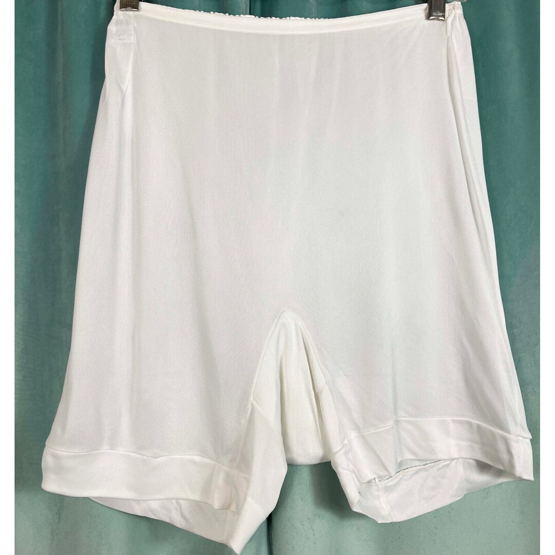 NIP Mervelle Sz 7 Soft Silky Nylon Tricot Cuff Panty Briefs White ...